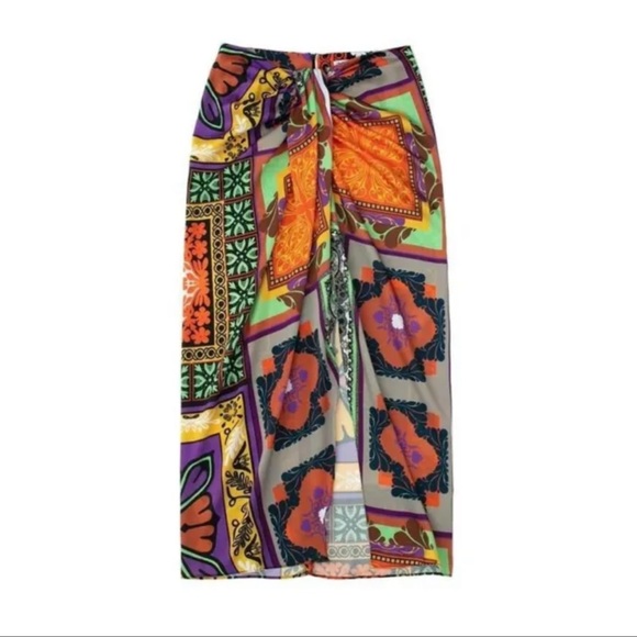 Zara | Skirts | Zara Multi Printed Skirt Set | Poshmark